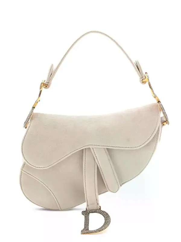 Dior Mini Saddle Bag Satchel - Grey