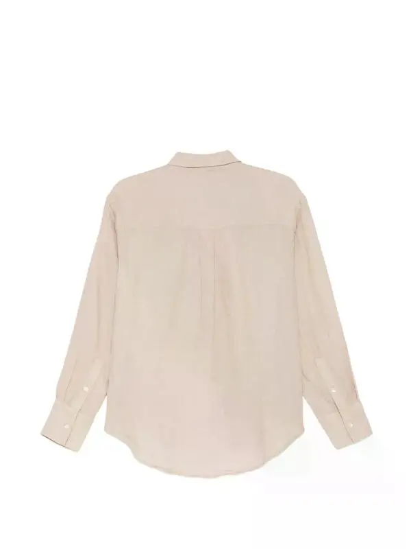 JAMES PERSE Linen Button-up Shirt - Brown