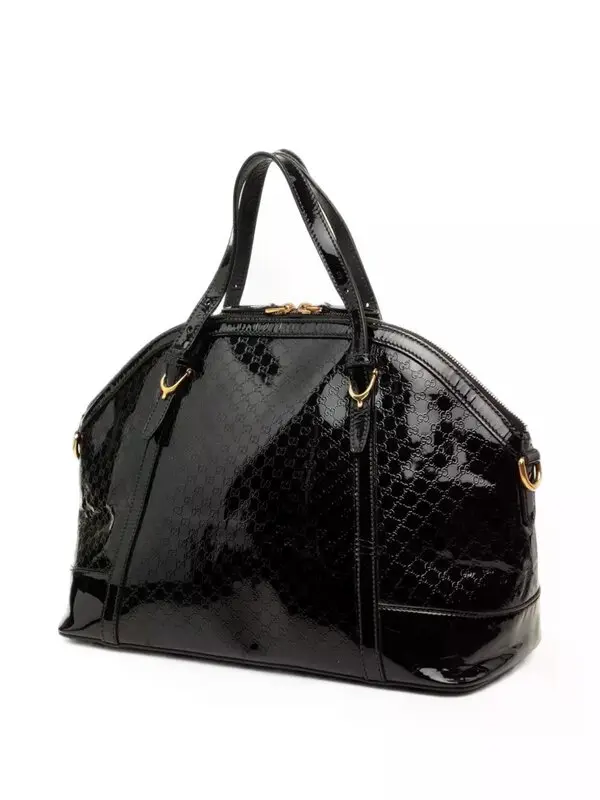Gucci 2000-2015 Large Microguccissima Patent Nice Dome Satchel