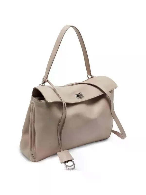 Balenciaga Medium Rodeo Leather Top Handle Bag - Neutrals