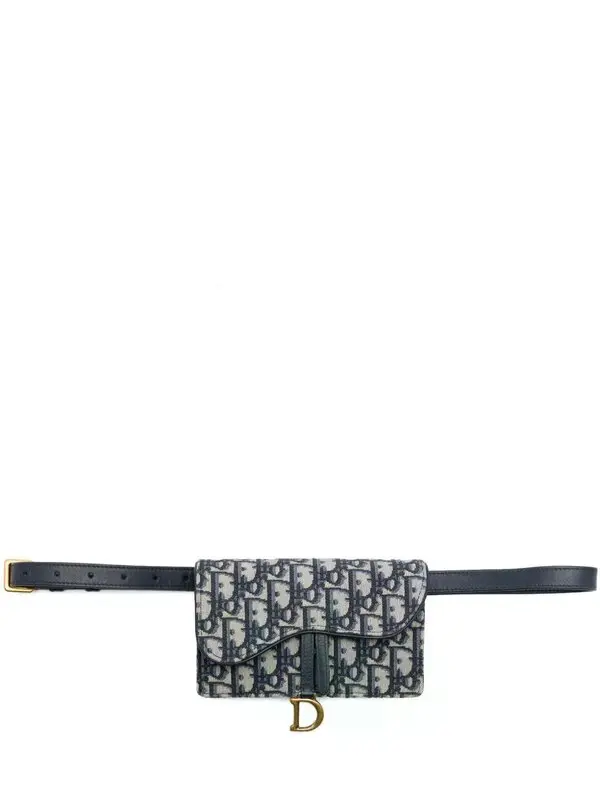 Dior 2020 Oblique Canvas Saddle Belt Bag