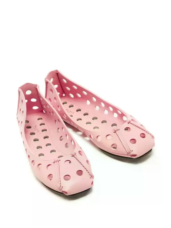 Alaïa Cut-out Ballet Flats - Pink