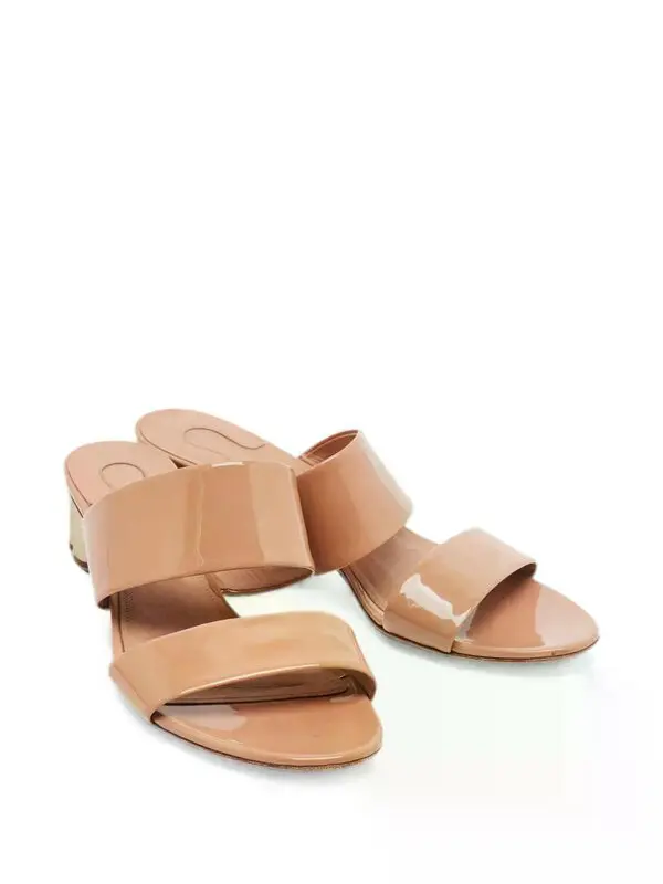 FERRAGAMO Dual-strap Flower-heel Sandals