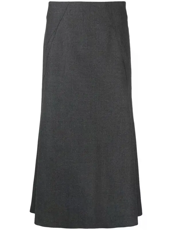 Alberta Ferretti A-line High-waist Midi Skirt