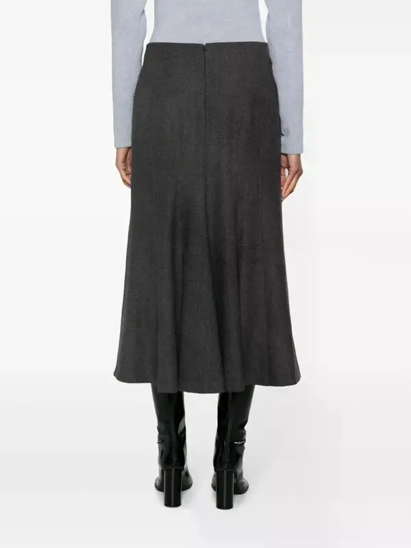 Alberta Ferretti A-line High-waist Midi Skirt