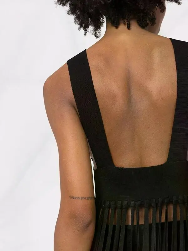 Philosophy Di Lorenzo Serafini Fringed Scoop-neck Top