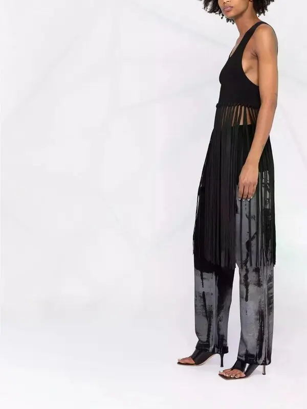 Philosophy Di Lorenzo Serafini Fringed Scoop-neck Top