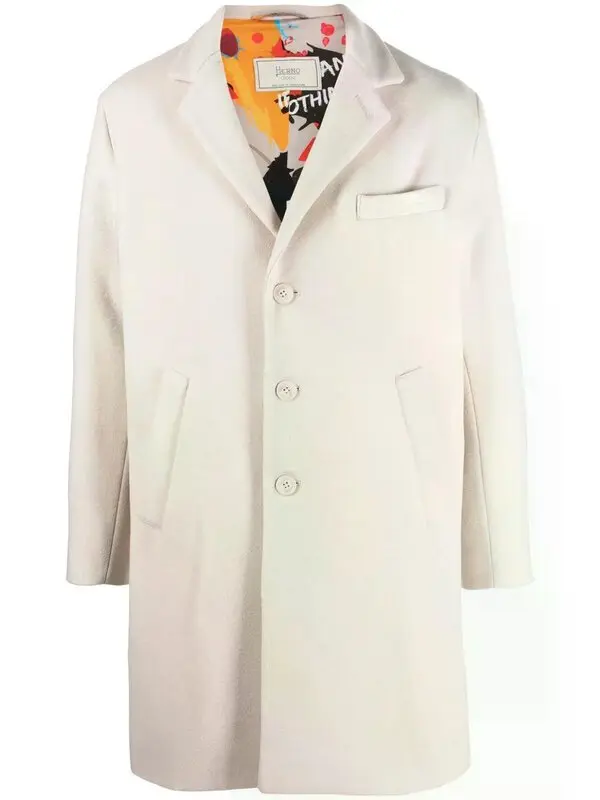 Herno Globe Single-breasted Wool Coat