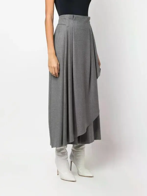Alberta Ferretti Drape-detail High-waist Culottes