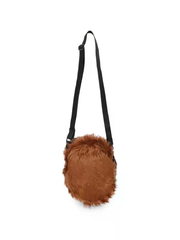 A BATHING APE Ape Head Faux-fur Messenger Bag