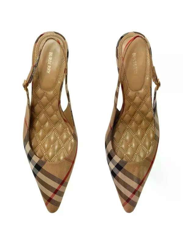 Burberry Dame Check-print Pumps