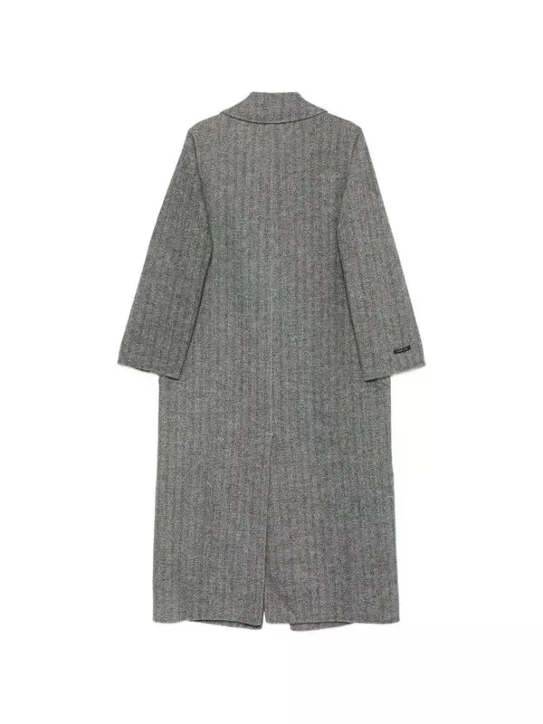 MANZONI 24 Herringbone-pattern Notch-lapels Coat