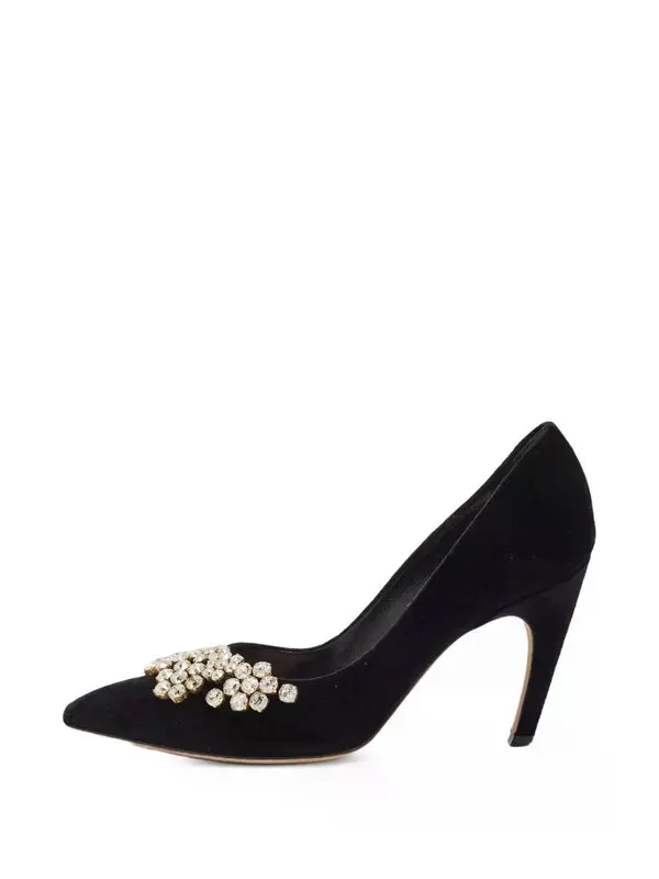 Dior Velvet Crystal-embellished Stiletto Pumps