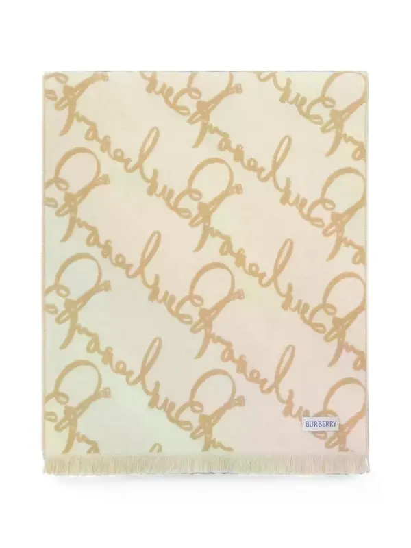 Burberry Belt Logo Wool Scarf
