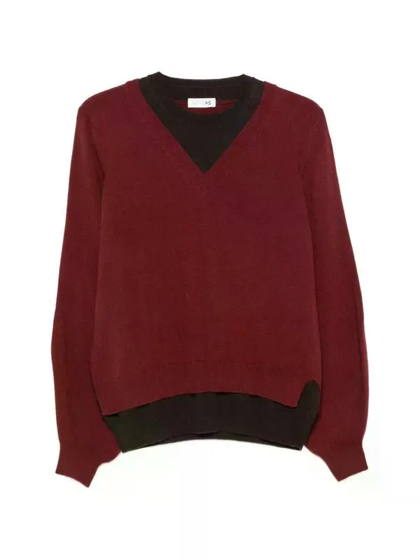 MANZONI 24 V-neck Sweater - Red