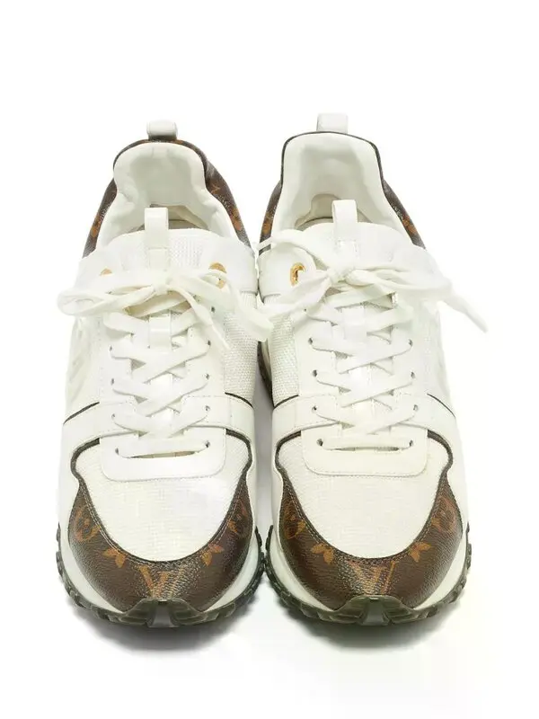 LOUIS VUITTON Run Away Monogram Sneakers - White