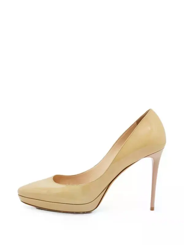 JIMMY CHOO Romy Patent-leather Pumps - Neutrals