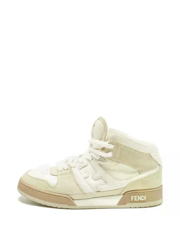 Fendi High-top Sneakers With Ff Logo