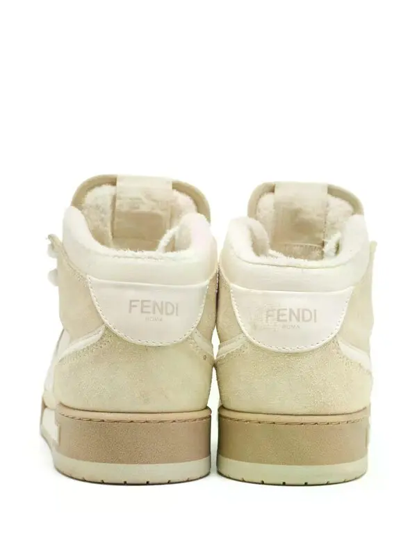 Fendi High-top Sneakers With Ff Logo