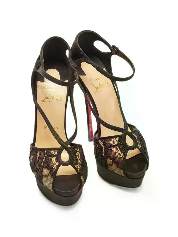 CHRISTIAN LOUBOUTIN Lace Platform Sandals