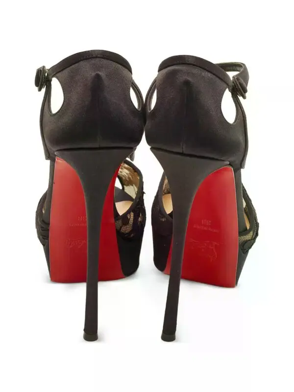 CHRISTIAN LOUBOUTIN Lace Platform Sandals