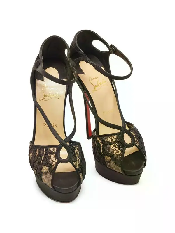 CHRISTIAN LOUBOUTIN Lace Platform Sandals