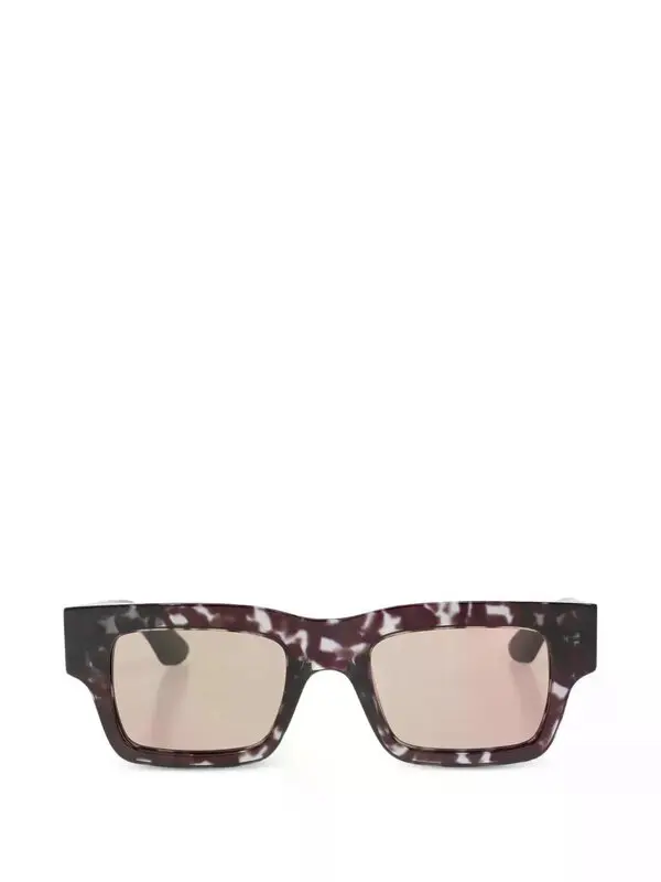 Alexander McQueen Tortoiseshell-effect Rectangle-frame Sunglasses - Brown
