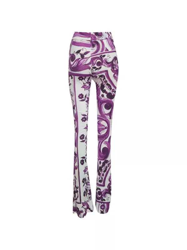 Dolce & Gabbana Majolica-print Flared Trousers
