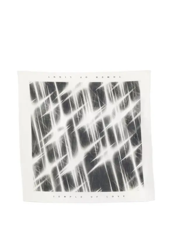 Rick Owens Graphic-print Scarf - White
