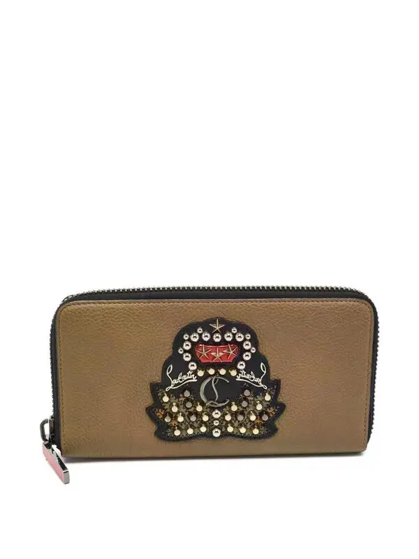 CHRISTIAN LOUBOUTIN Panettone Studded Wallet - Green
