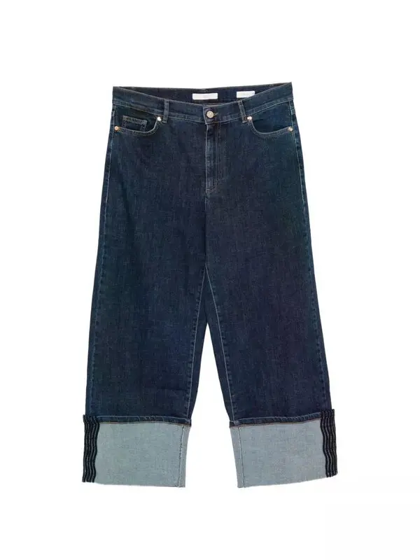 Marina Rinaldi Paste Cuffed-hem Wide-leg Jeans