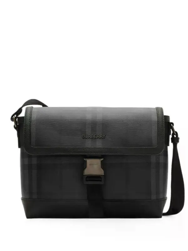 Burberry Small City Check Clip Messenger Bag