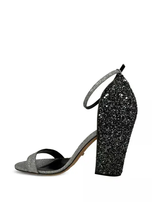 SERGIO ROSSI Glitter Block-heel Sandals