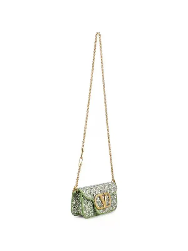 Valentino Garavani Locò Small Embroidered Shoulder Bag