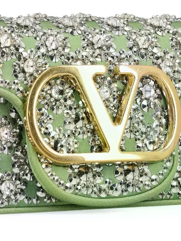 Valentino Garavani Locò Small Embroidered Shoulder Bag