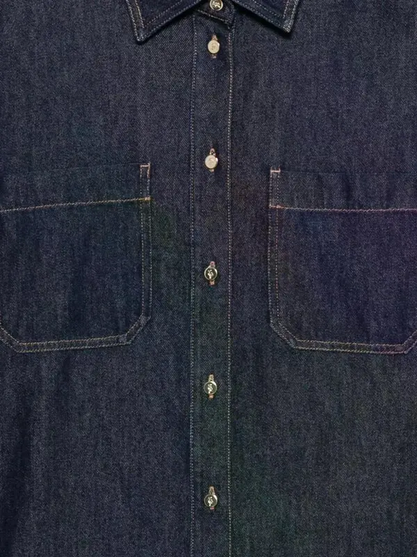 Marina Rinaldi Mrsabissi Scalloped-cuff Denim Shirt