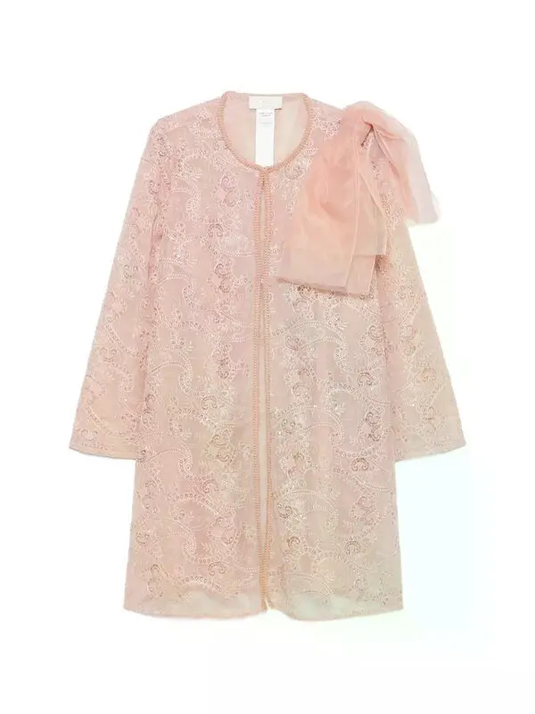 Marina Rinaldi Elfi Bow-detail Lace Coat