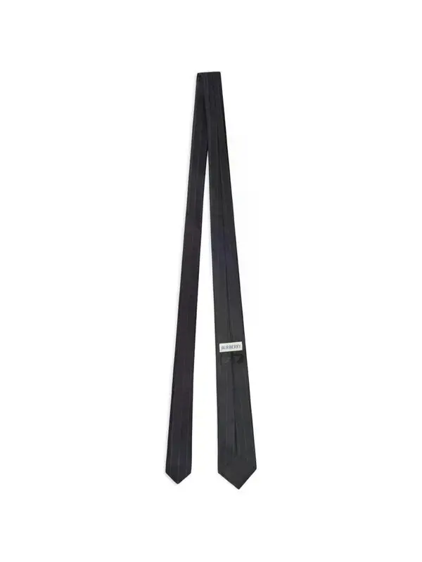 Burberry Pinstriped Silk Neck Tie - Blue