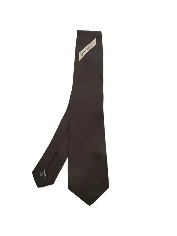 Giorgio Armani Logo Jacquard Tie - Black