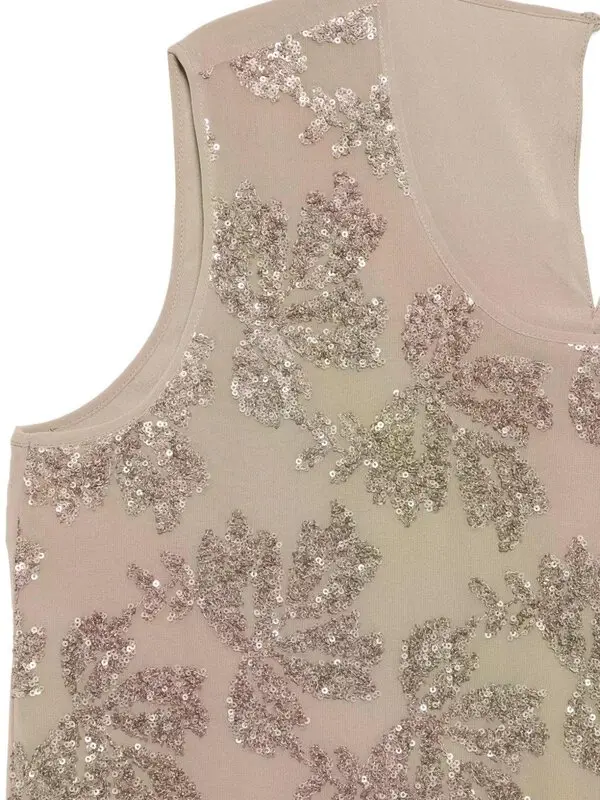 Marina Rinaldi Sequin Embellished Sleeveless Top
