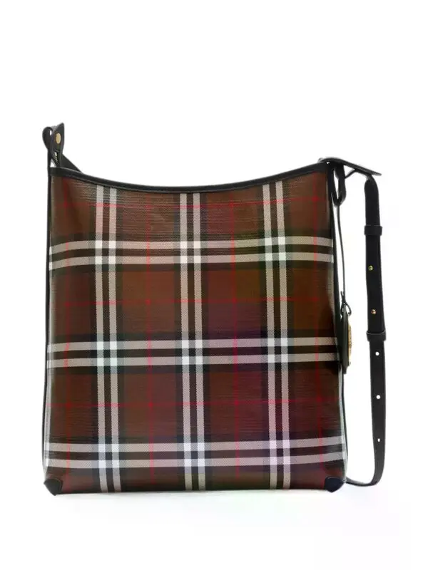 Burberry Small Check Shoulder Bag - Brown