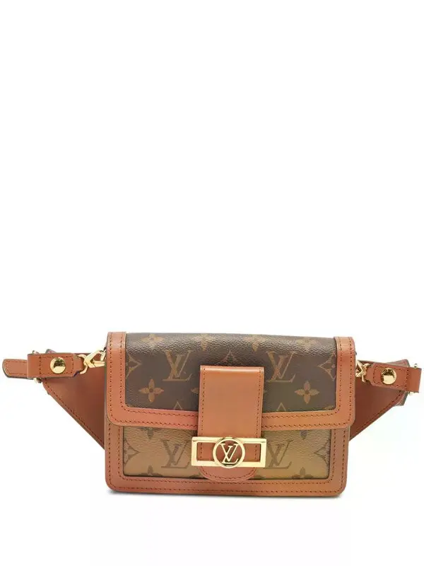 LOUIS VUITTON Dauphine Reverse Monogram Mini Belt Bag - Brown