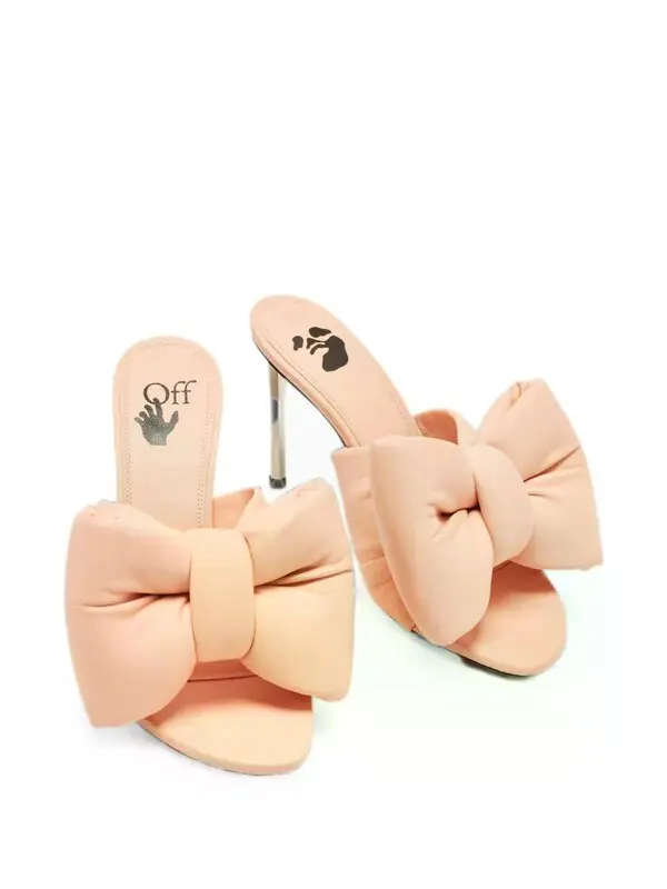 Off-White Padded Bow Stiletto Heeled Sandals