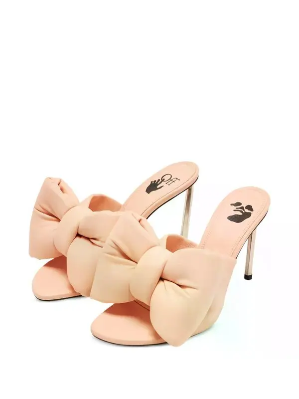 Off-White Padded Bow Stiletto Heeled Sandals