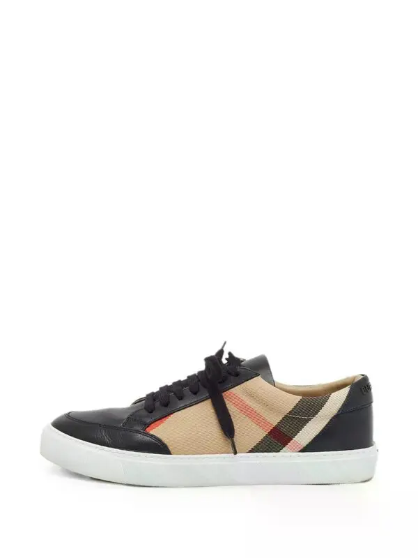 Burberry Check-panel Sneakers - Black