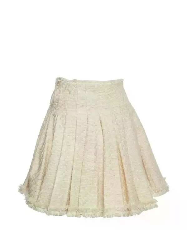 Balmain Tweed Pleated Mini Skirt