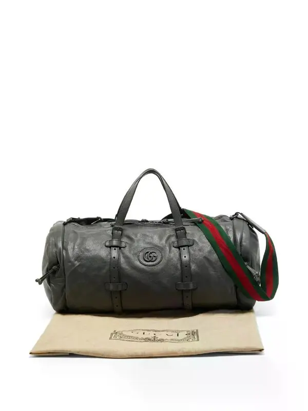 Gucci Logo Plaque Duffel Travel Bag