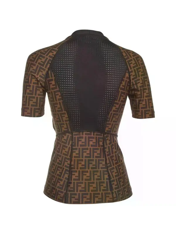 Fendi Ff Motif Paneled T-shirt - Black