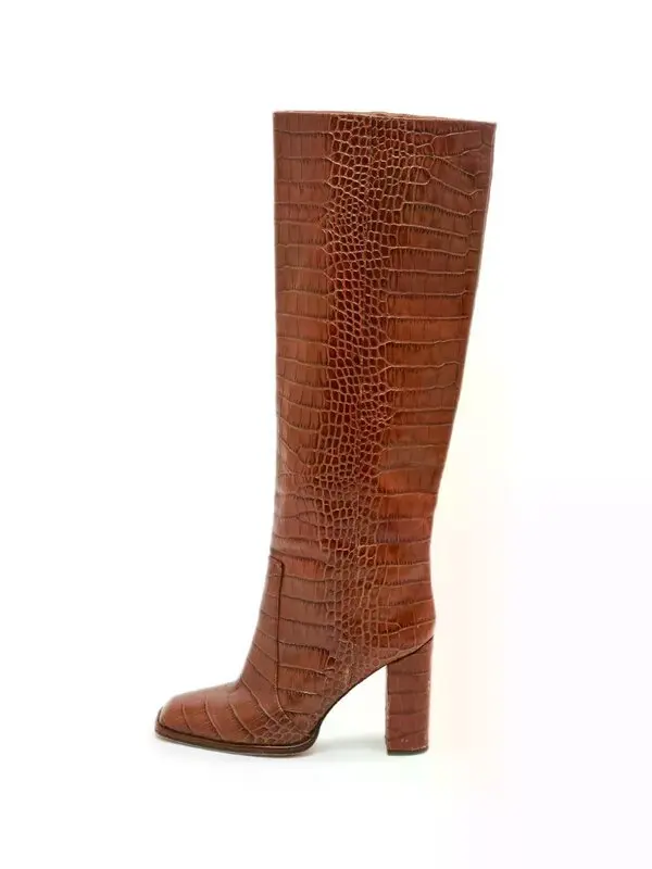 Paris Texas Croc-embossed Knee-length Boots