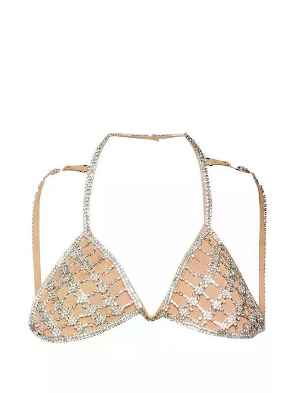 SELF-PORTRAIT Embellished Chainmail Bralette